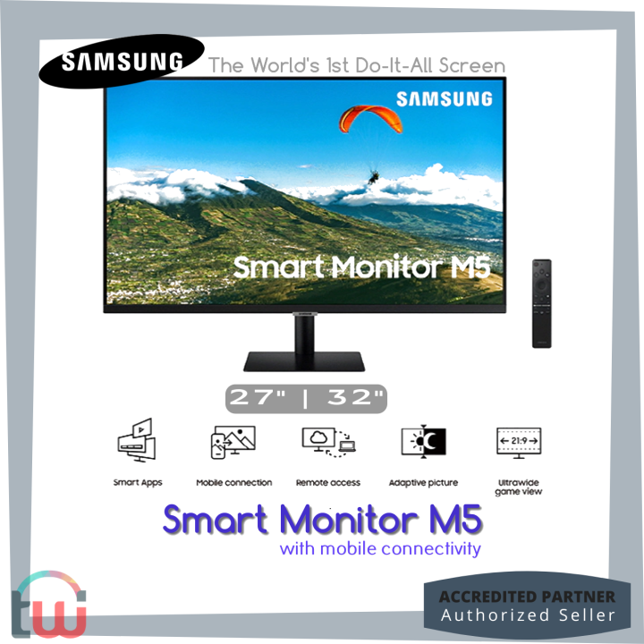 SAMSUNG SMART MONITOR M5 27" | 32" With Mobile Connectivity Do-it-All ...