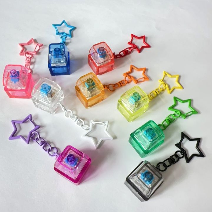 CBHH DIY Keyboard Fidget Keychain Keys Button With Light Clicker Toy ...