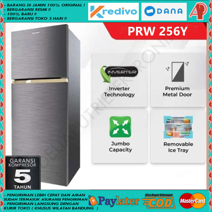 POLYTRON Kulkas 2 Pintu 240L Inverter Belleza JUMBO PRW 256Y Garansi Resmi | Lazada Indonesia