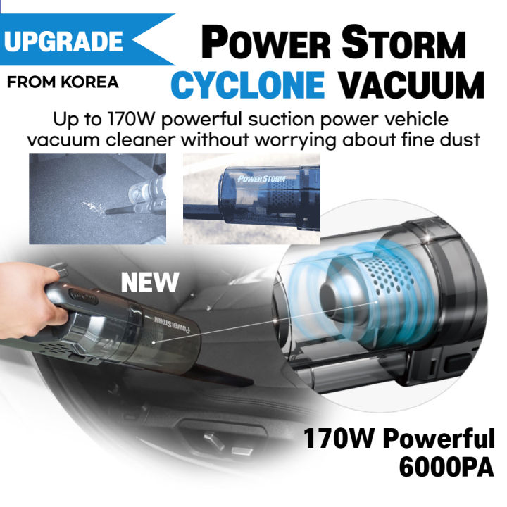 6000PA/ 170W POWER STORM CYCLONE VACUUM FOR CAR FROM KOREA | Lazada PH