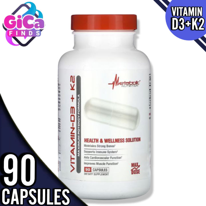 Metabolic Nutrition, Vitamin-D3 + K2, Maximum Potency Formula, 90 ...