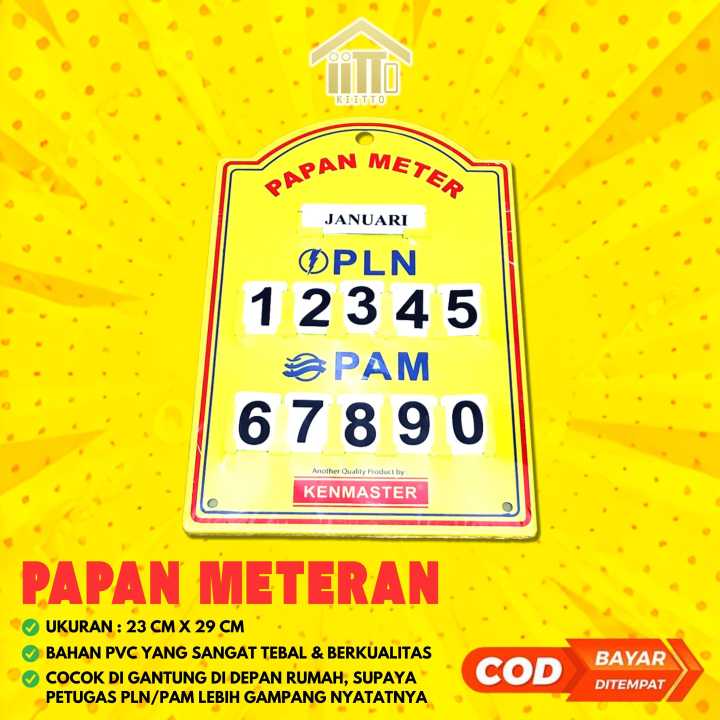 PAPAN METERAN PLN PAM LISTRIK AIR METER / PAPAN METERAN PLN PAM LISTRIK ...