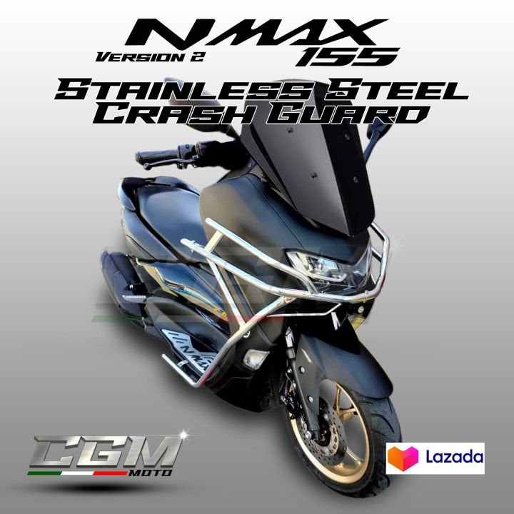 ⭐️NMAX V2 ARMOR FULL/HALF CRASH GUARD & TOP BOX BRACKET PURE 304 ...