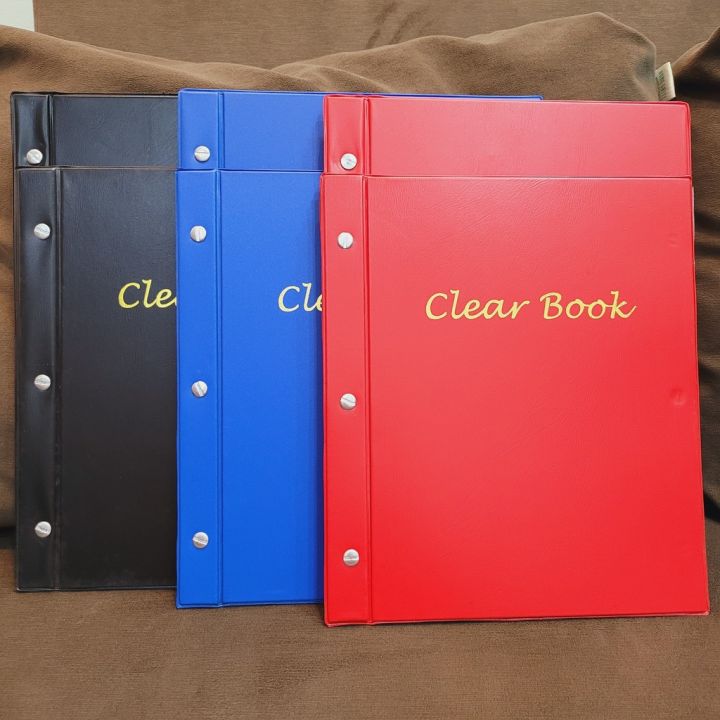 HARD BOUND Clear Book and REFILLABLE clear refills Screw-type High ...