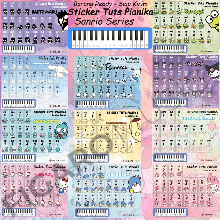 Stiker Pianika Sanrio - Sticker Tuts Pianika Melodica Seri Sanrio ...