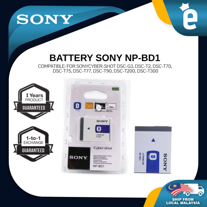 OEM Sony NP-BD1 Lithium-Ion Battery Pack (3.7V, 550mAh) Battery | Lazada