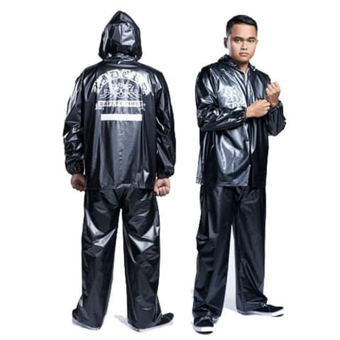 Jas Hujan Stelan Dewasa Tribal Hitam -- Setelan Ibex Skotlet Raincoat ...