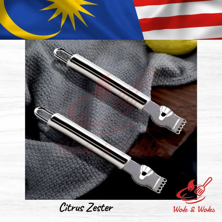 Stainless Steel Lemon Citrus Zester / Penghiris Kulit Limau Buahan ...