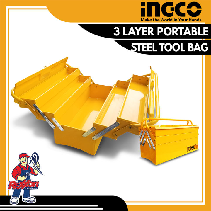 INGCO 3 Layer Portable Steel Tool Box HTB02 Rexxon Power Tools Trading ...