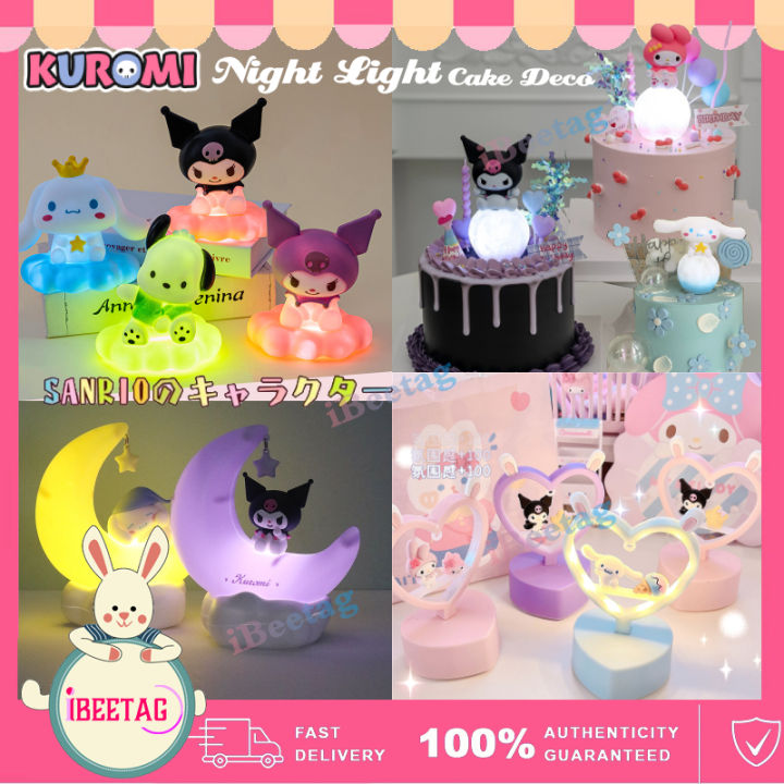 Sanrio Kuromi Cinnamoroll Night Light Sleep Lamp Melody LED Light ...