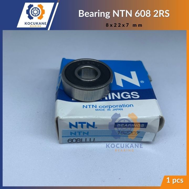 Ball Bearing 608 2RS NTN Japan Bering Tutup Karet Dua Sisi Laher Klaher ...