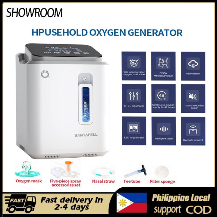Manila 24H Send Oxygen Concentrator Generator Portable 7L With Atomization Function Nebulizer ...