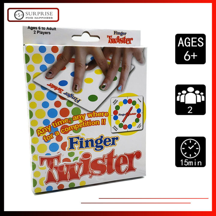 【สต๊อกพร้อม】 Finger Twister! เต้นรำบนนิ้วมือครอบครัวของเล่นเกมกระดาน ...