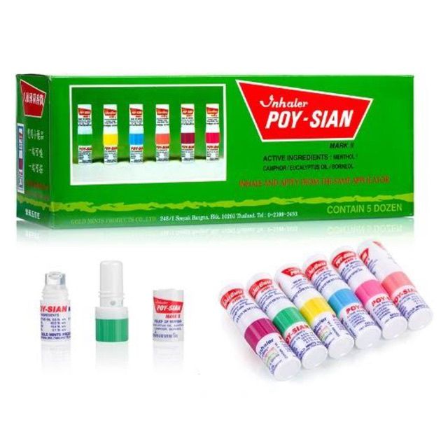 COD 100 Original Poy Sian Thailand Inhaler 2 in 1(Any Color) | Lazada PH