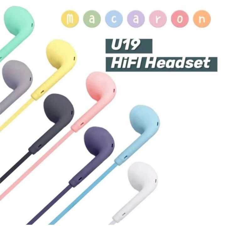 Headset / Handsfree U19 macaron / Earphone Macaroon Mate Color Hifi ...