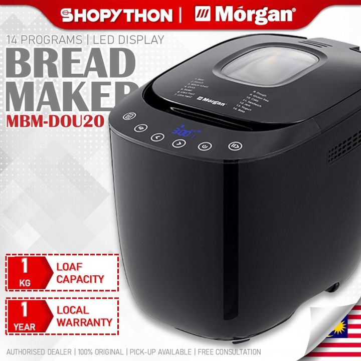 MORGAN Bread Maker MBM-DOU20 (1.0kg/550w) Dough Machine 14 Programs 3 ...