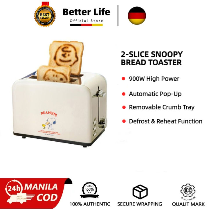 💥Dream Best🔥 Snoopy Retro Toaster 2-Slice Bread Toaster Electronic ...