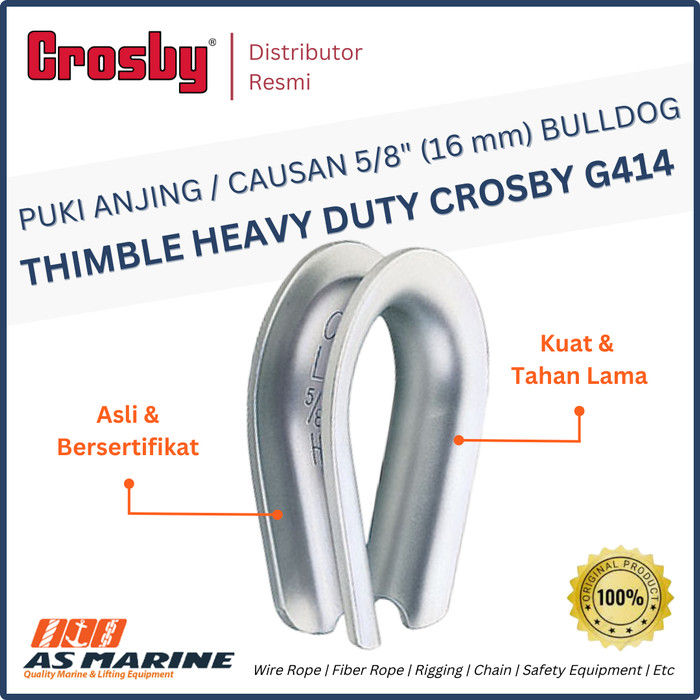 Crosby Thimble Heavy Duty G414 5/8 Inch | Lazada Indonesia
