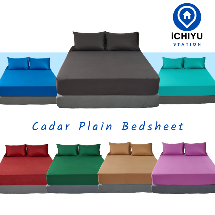 Cadar Bed sheet Plain Premium Fitted Cadar Tilam Homestay 床单 Single ...