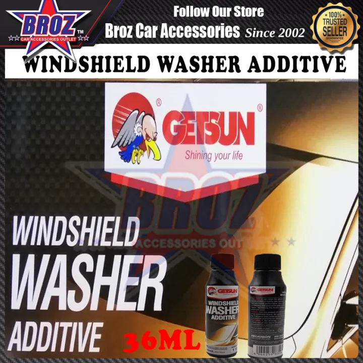 Getsun -Windscreen/Windshield Washer Additive - Clear Water Mark Anti ...