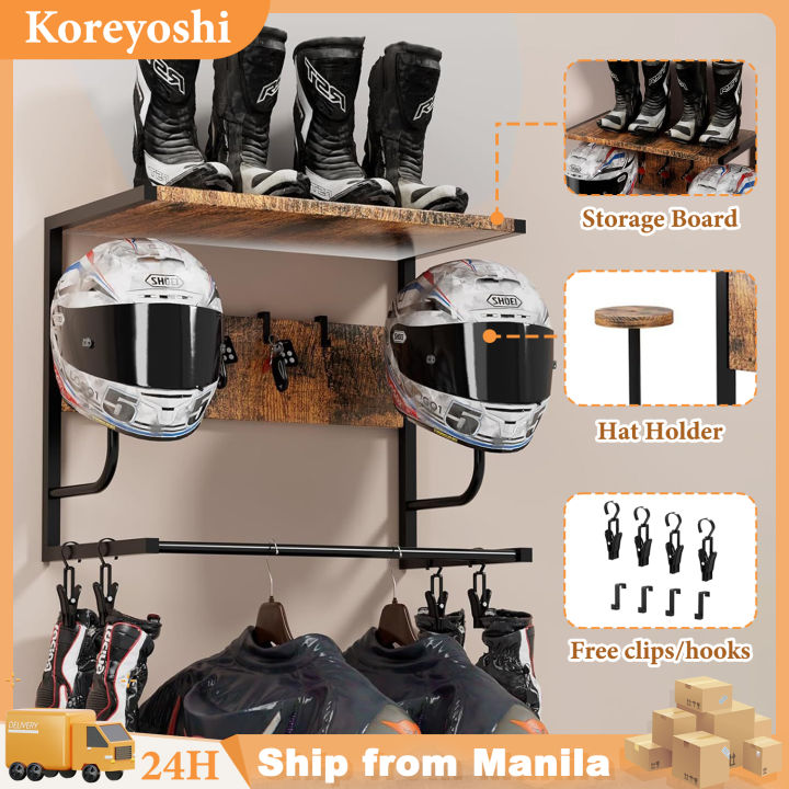 Helmet Storage Rack Motorcycle Helmet Display Rack Wooden Motorcycle ...