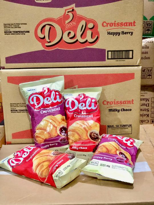 ROTI DELI CROISSANT 5 DAYS MILKY CHOCO/HAPPY BERRY 45 G | Lazada Indonesia