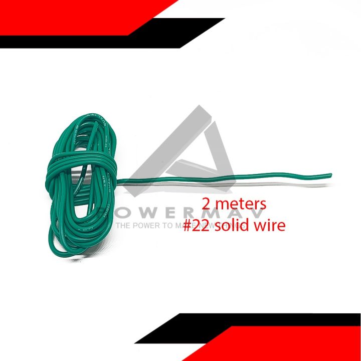 2 meters original #22 solid wire green pure copper cable awg #22 AWG22 ...