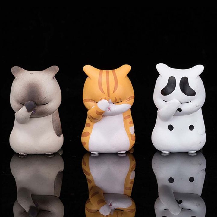 BINGHEI Cat DIY Micro Landscape Figure Cartoon Home Decor Miniatures ...