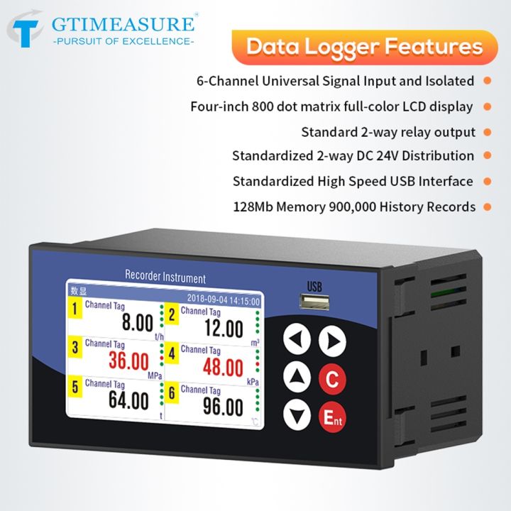【hot】 ☁ Data Logger Temperature Pressure Current Voltage Recorder Trend ...