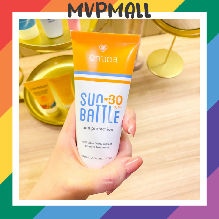 [BISA COD] Emina Sun Protection SunScreen SPF30 60ml Emina Sun Battle ...