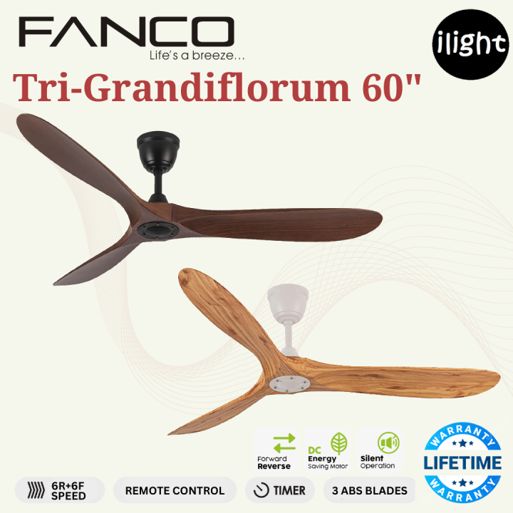 FANCO Tri-Grandiflorum Fc1003 60 Inches 3 ABS Blade DC Motor 6R 6F ...