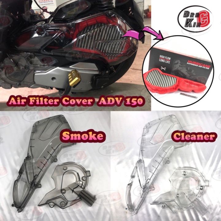 HONDA ADV 150 FRONT ENGINE FILTER COVER CVT COVER SMOKE CLEAR CVT ...