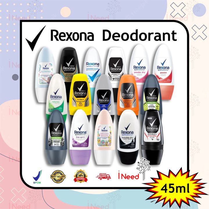CS1-Rexona Roll-On Roll On Deodorant Men And Women All Varian Variant 45 ml/PROMO/COD | Lazada ...