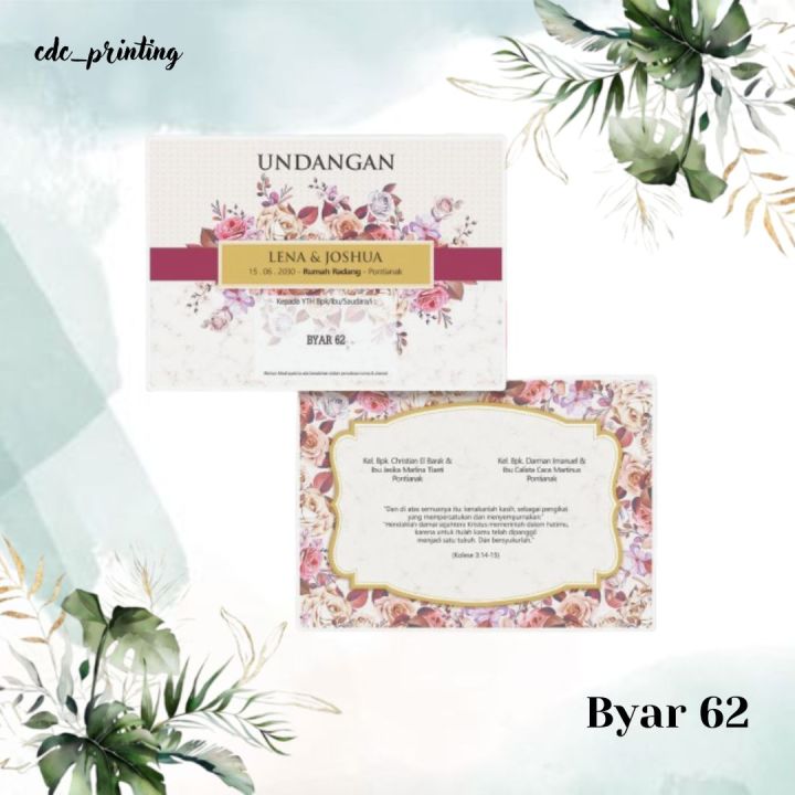 [isi 100 lembar] UNDANGAN PERNIKAHAN BYAR 62-69| UNDANGAN MODERN ...