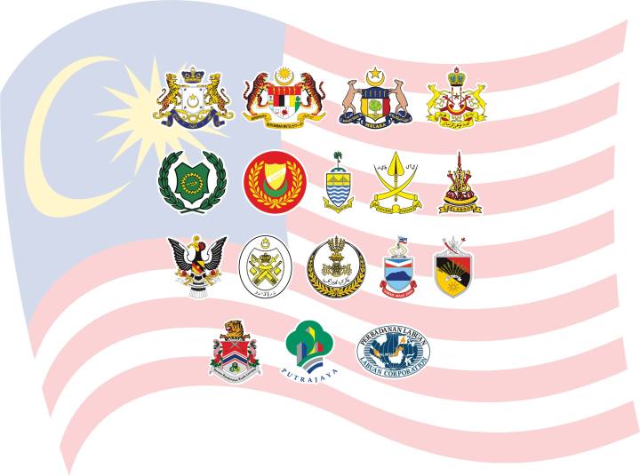 Malaysia Sticker Bendera Malaysia Malaysia State Sticker Malaysia State ...
