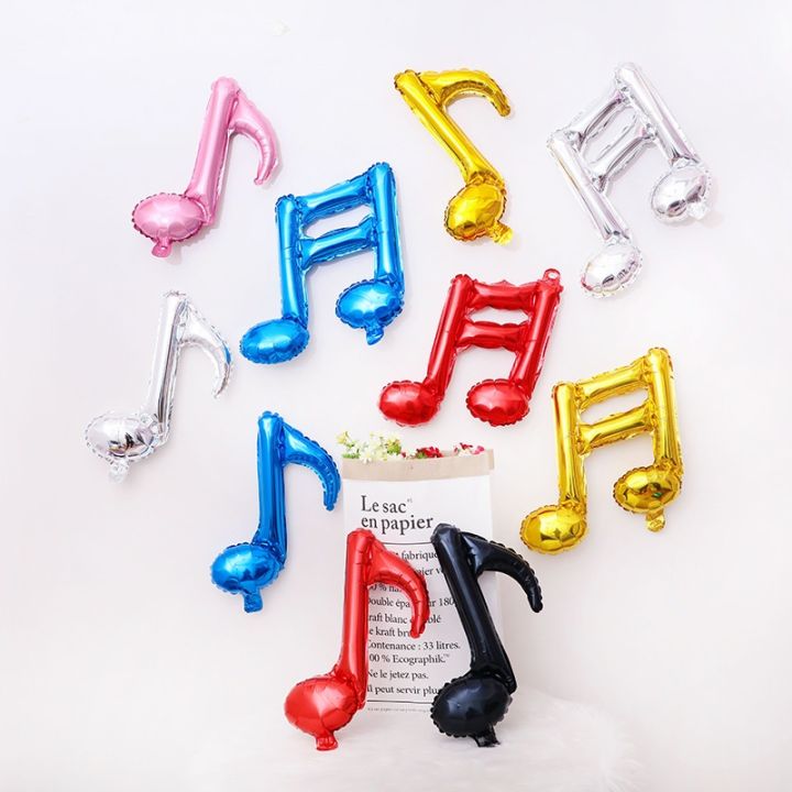 [HOT ZQKJKXSIBWEHD 596] 10pcs colorful Music Double notes balloon high ...