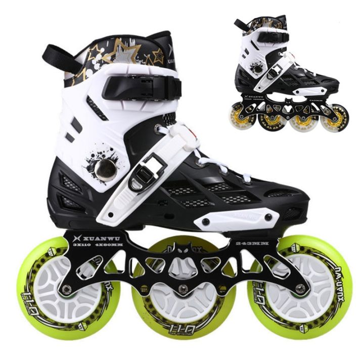 1 3ล้อ/4ล้ออินไลน์สเก็ต Xuanwu Roller Slalom Skate แปลงเป็นอินไลน์ความ ...
