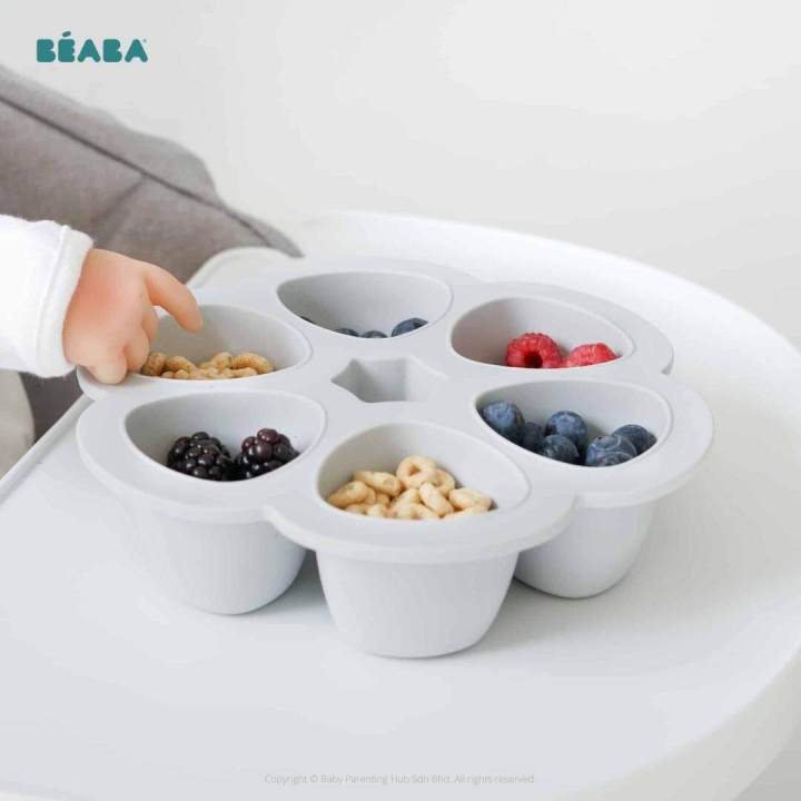 Beaba Multiportions 3oz/90ml x 6portions Silicone Food Freezer Tray ...