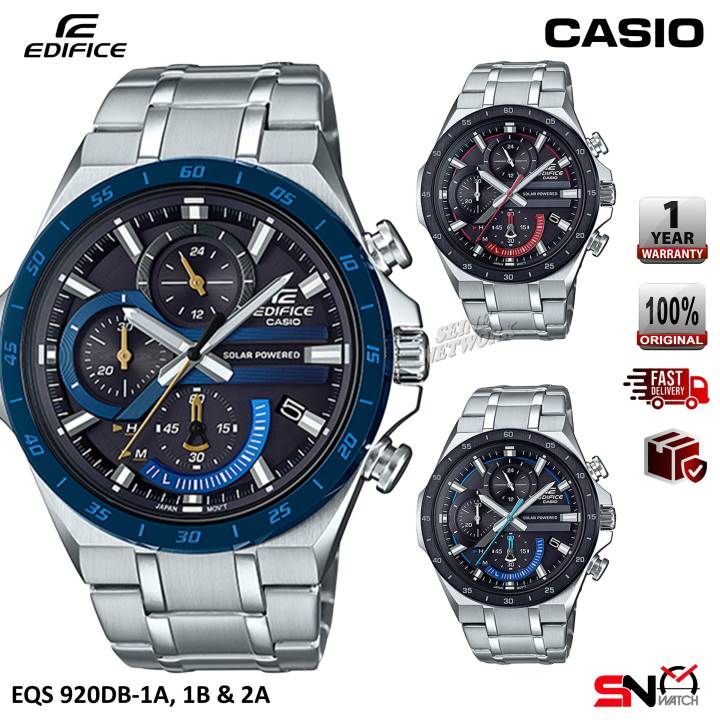 Casio Edifice Men Watch Multi Hands Solar Powered Chronograph Quartz ...