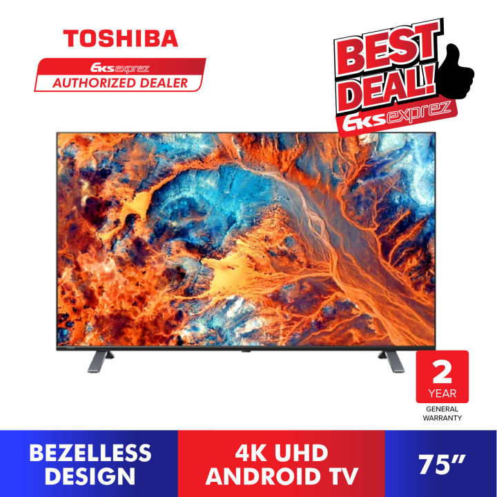 Toshiba 4K UHD Android TV (75") 75C350KP - Bezel-less Design | Lazada