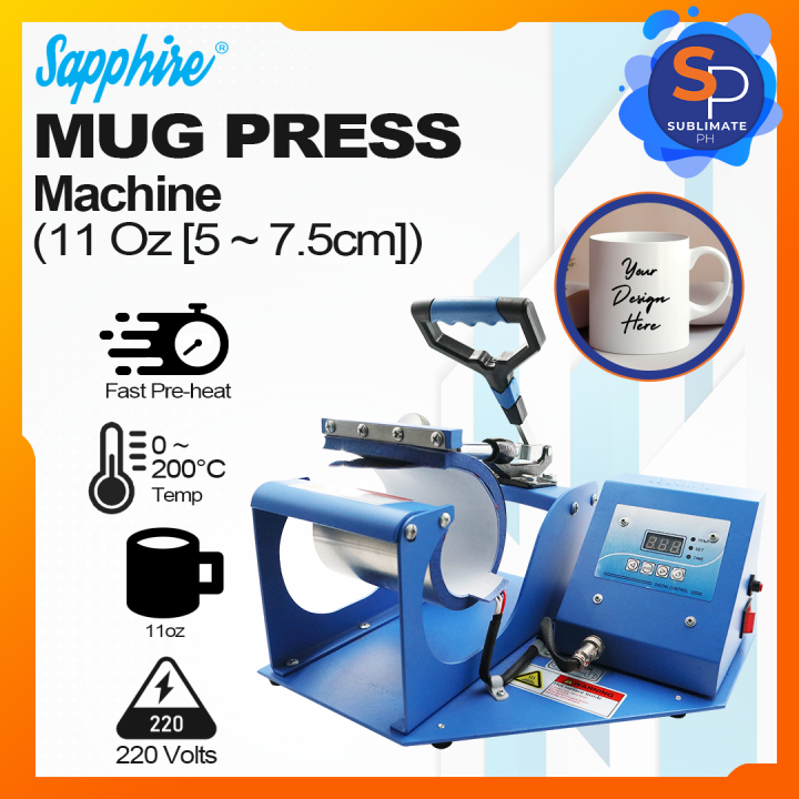 Mug Premium Press Machine Sapphire/ Compact Heat Transfer Machine (11oz ...