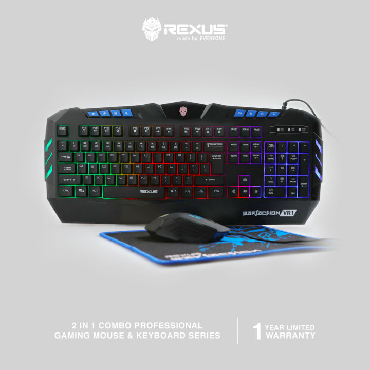 Rexus Keyboard Mouse Gaming Warfaction VR1 Combo | Lazada Indonesia