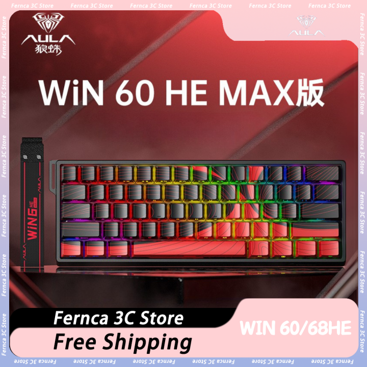 AULA WiN 60/68HE Magnetic Switch nical Wired Gamer 8KHz Polg Rate RT0 ...