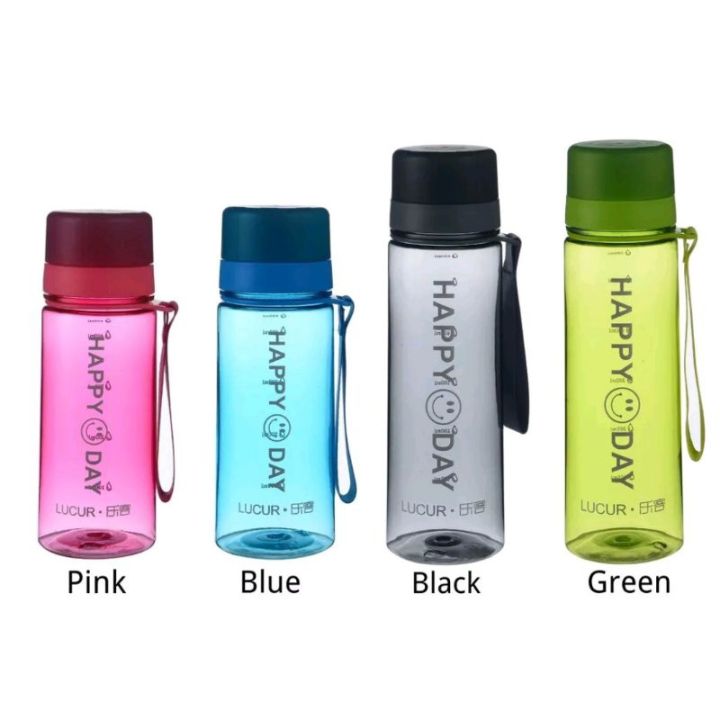 Botol Minum HAPPY DAY - Plastik kuat tidak mudah pecah 430ml termurah ...