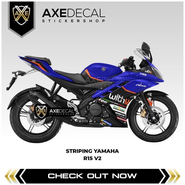 Striping Yamaha R15 V2 RNF Withu / Stiker Motor R15 V2 Desain Custom ...