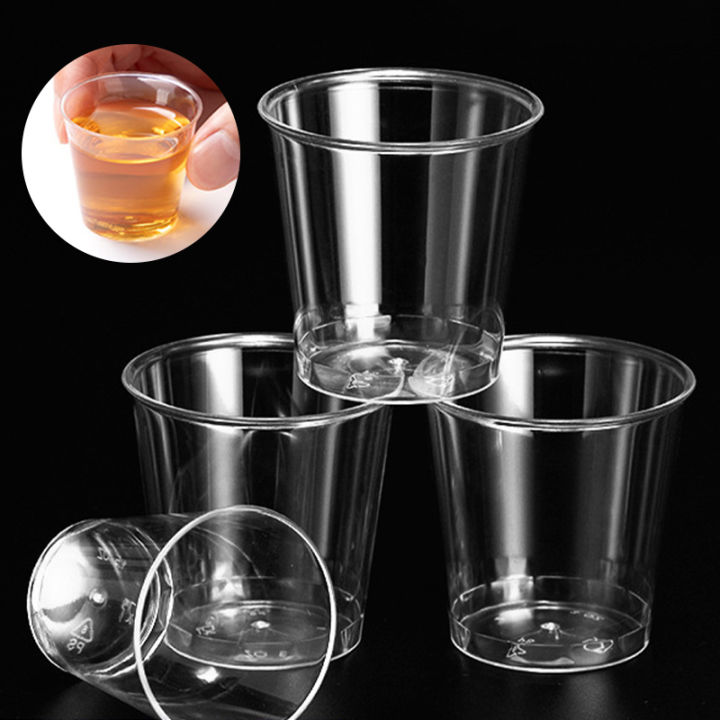 50PCS Mini Clear Plastic Disposable Party Shot Glasses Jelly Cups ...