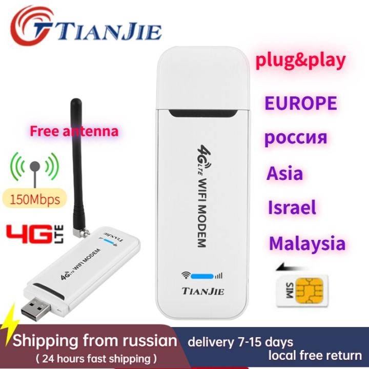 TIANJIE Unlocked LTE Wireless Routers USB 3G Modems 4G 150Mbps Dongle Stick Mobile Hotspot WiFi ...