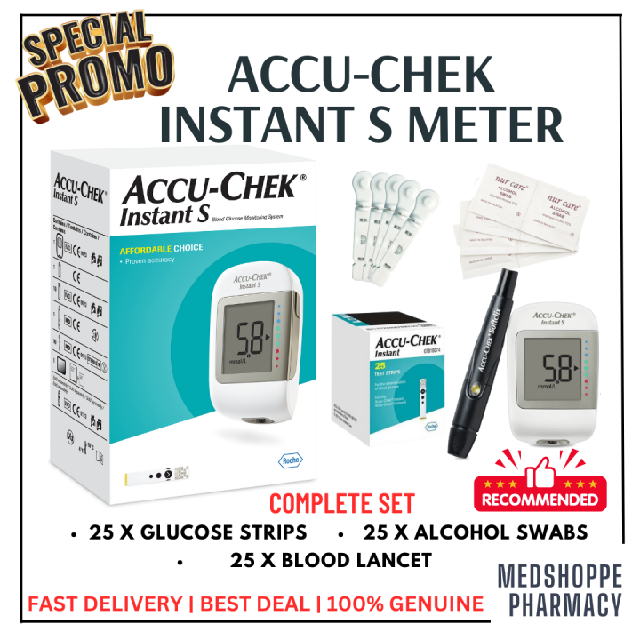 ACCU-CHEK Instant Blood Glucose Meter Full Set (Accuchek) NEW with ...