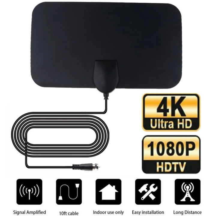 4k Tv Antenna Signal Receiver 25db High Indoor 3000 Eu Aerial Box Tv ...