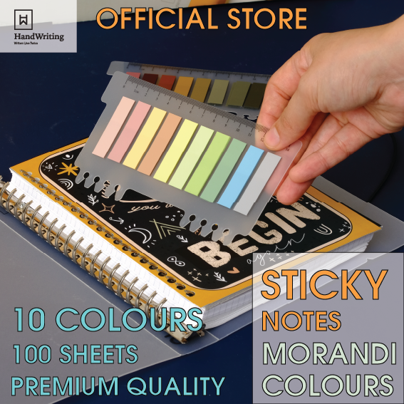 Handwriting Sticky Notes Tabs Morandi Stick on Notes | Full Tabs | Half ...